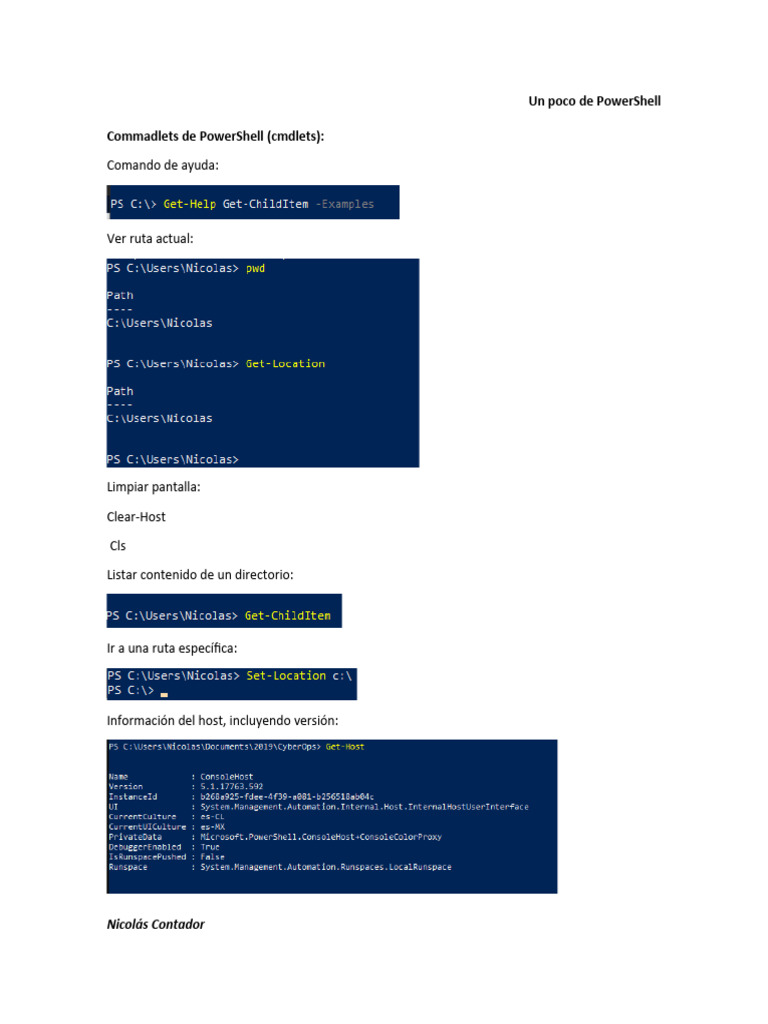 Tutorial Commadlets de PowerShell | PDF | Informática | Redes de computadoras