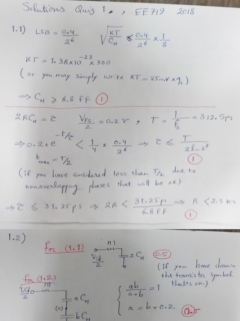 Quiz1 Solution | PDF