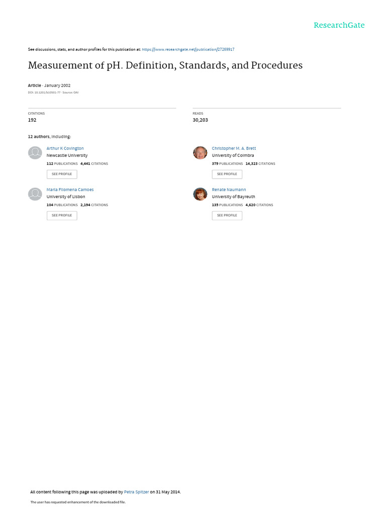 Measurement_of_pH_Definition_Standards_and_Procedu (2) | PDF | Ph ...