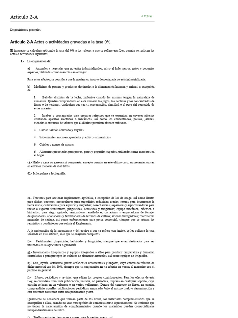 Artículo 2-A - LIVA | PDF