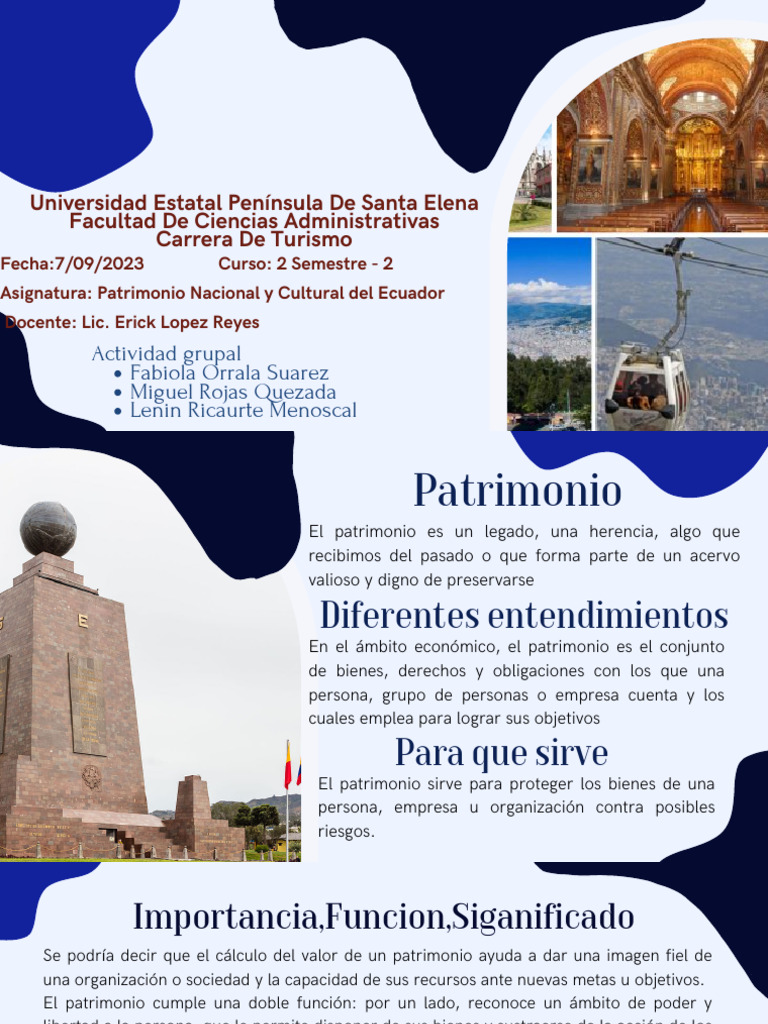 El Patrimonio Tarea | Descargar gratis PDF | Bienes (Ley) | Patrimonio cultural