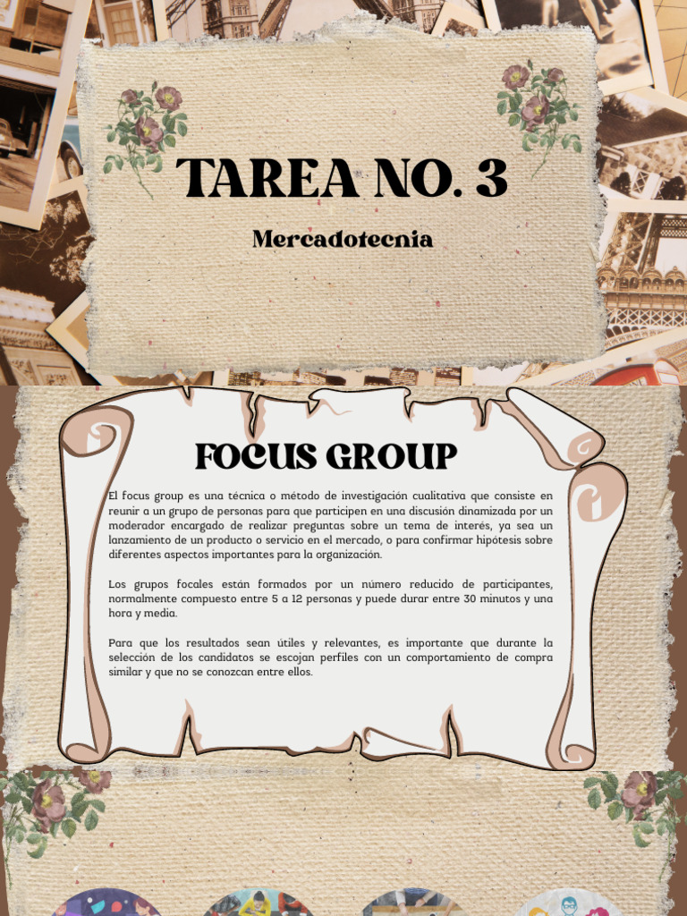 Tarea No.3 Mercadotecnia | PDF | Grupo de enfoque