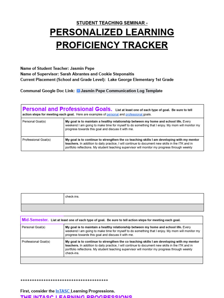 Jasmin Pepe 2024 Proficiency Tracker-2 | PDF | Teachers | Inclusion ...