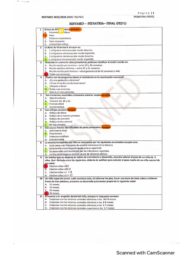 Intensivo Ped1 2022-23 | PDF