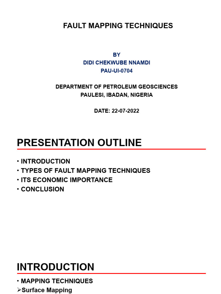 FAULT MAPPING TECHNIQUES | PDF | Fault (Geology) | Cartography