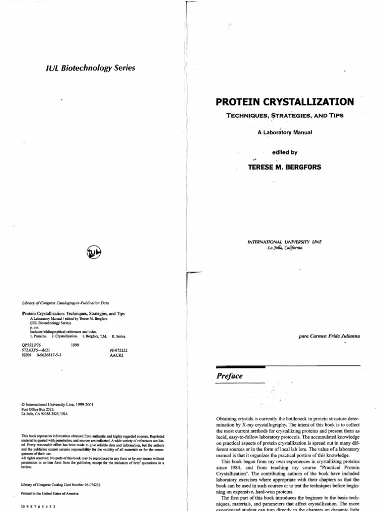 Protein Crystallization | PDF | Crystallization | Buffer Solution