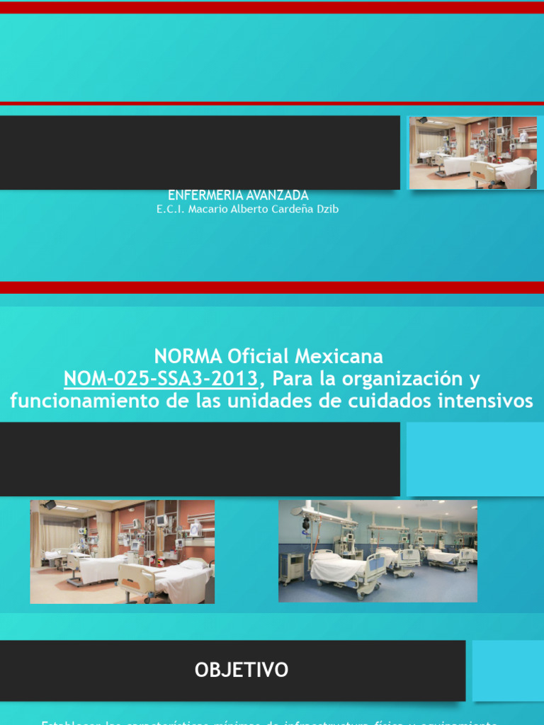 Nom 025 | PDF | Unidad de Cuidados Intensivos | Reanimación cardiopulmonar