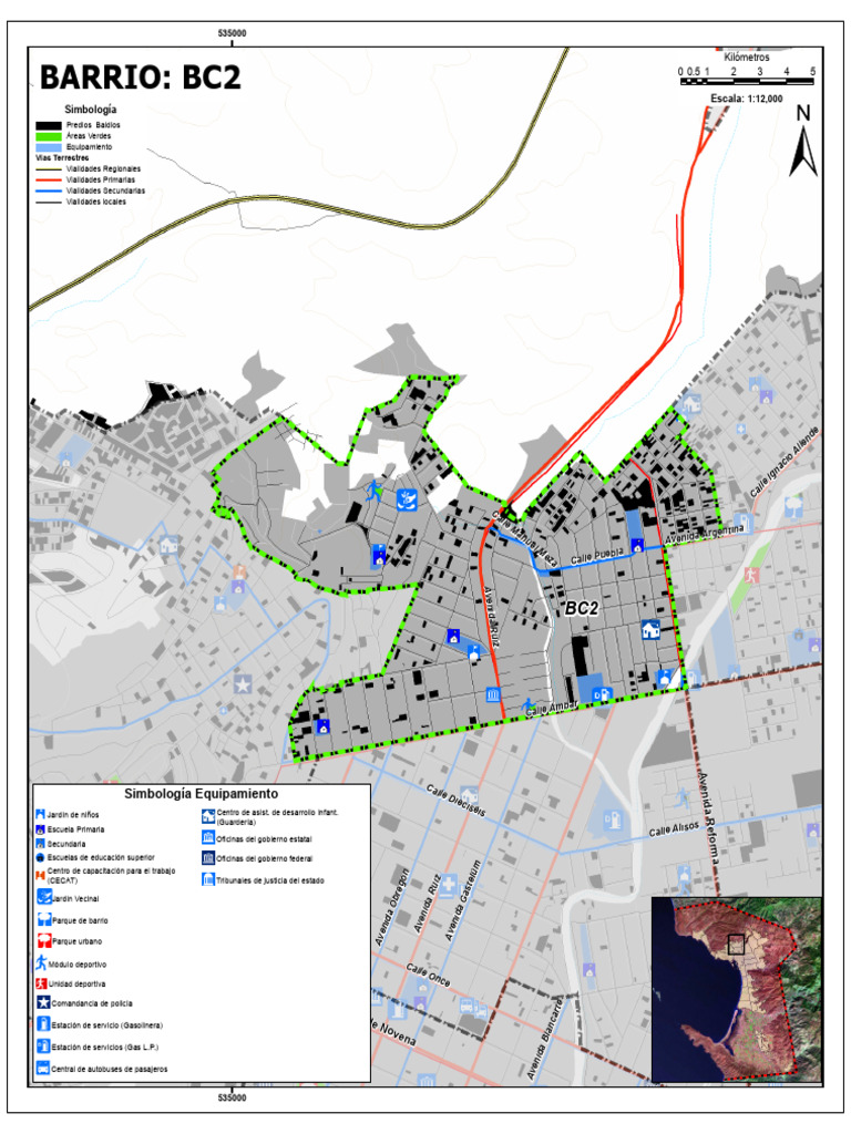 Mapa de Vialidades y Equipamiento BC2 | PDF | Desarrollo humano ...