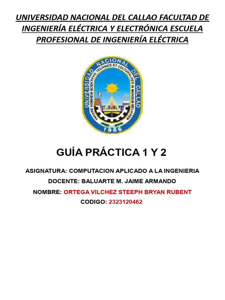 GUIA PRACTICA 1 Y 2 | PDF