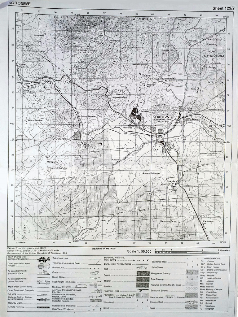 Korogwe Sheet 129 | PDF