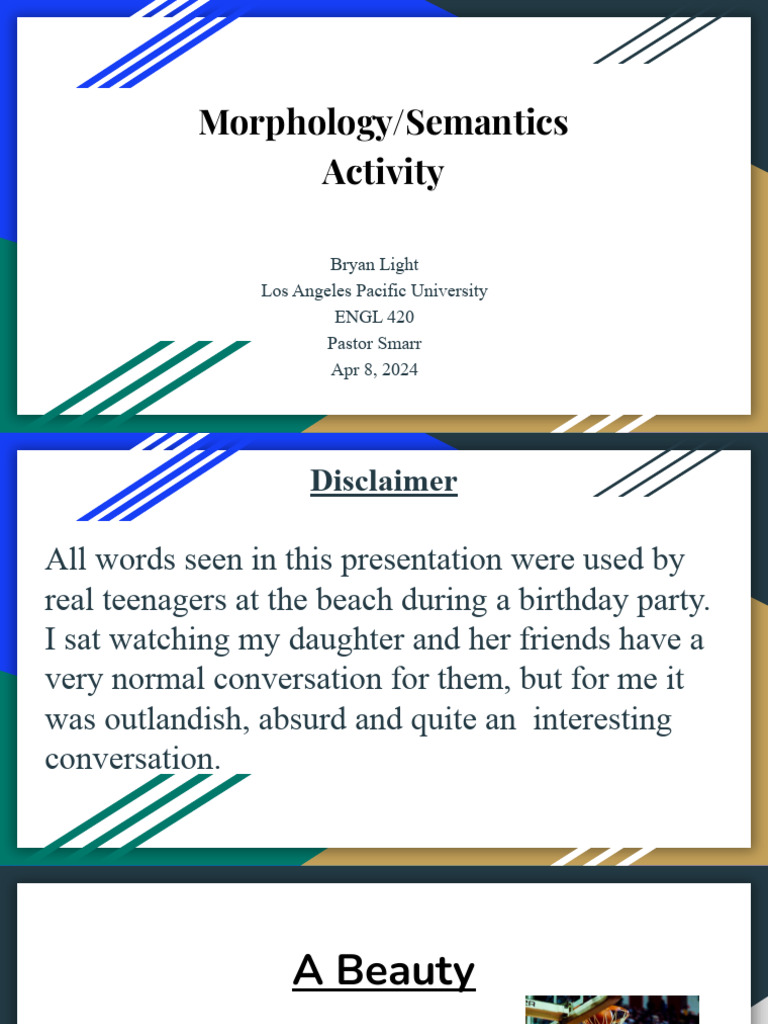 Morphology Semantics Activity 1 | PDF | Vocabulary | Adolescence