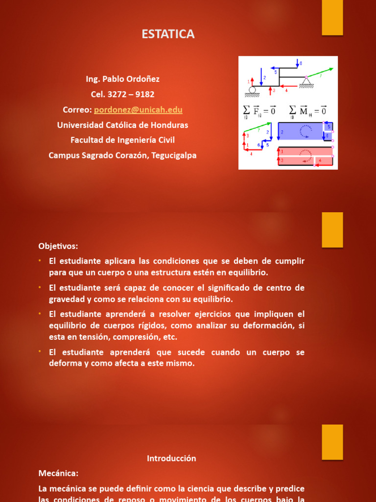 ESTATICA | PDF | Mecánica | Fuerza
