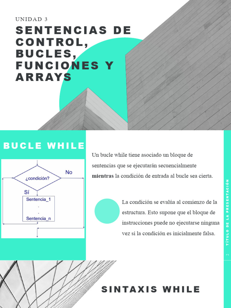 Sentencias de Control, Bucles, Funciones y | PDF | Flujo de control | Ciencias de la Computación