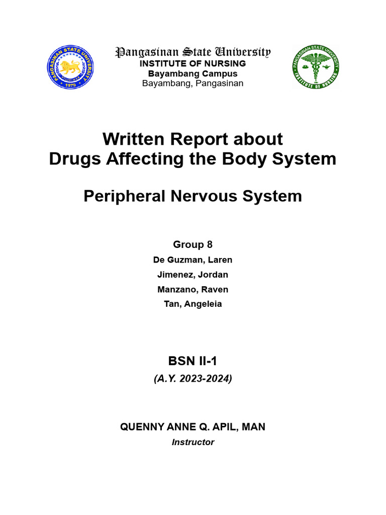 Pharmacology - Peripheral Nervous System | PDF | Acetylcholine ...
