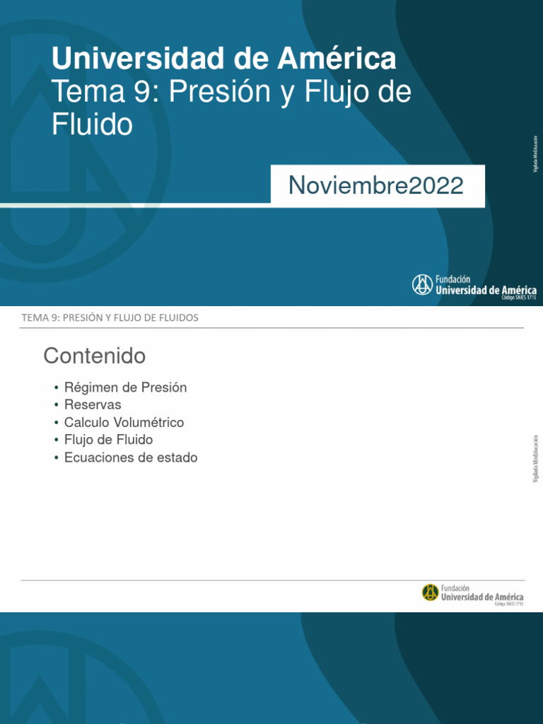 Tema 6 Presión Y Flujo De Fluido Pdf Gases Química