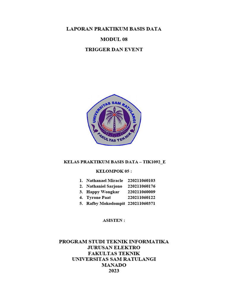 Trigger dan Event dalam Basis Data | PDF | Teknologi & Rekayasa