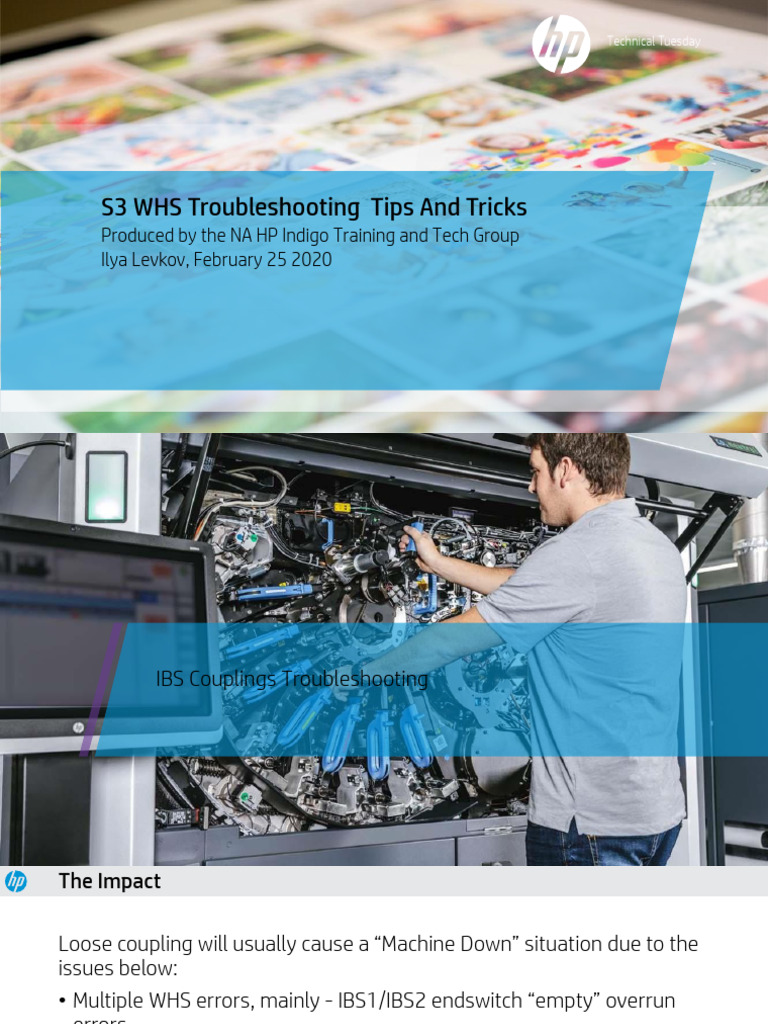HP Indigo 6x00 Digital Press Series WHS Tips and Tricks | PDF | Belt ...