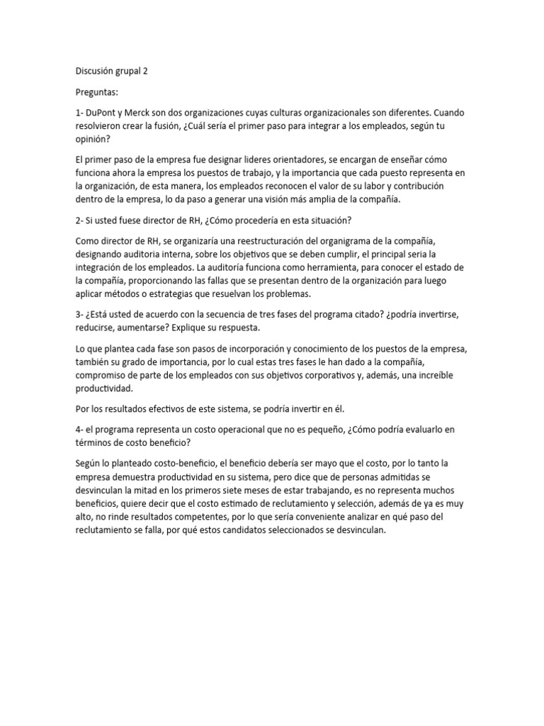 Discusion Grupal 2 | PDF