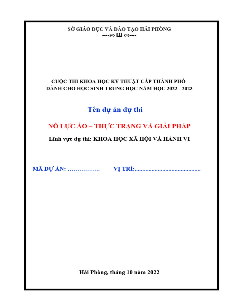 Bản sao BAI DU THI 2022 | PDF