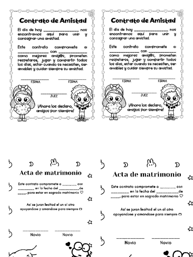 Contrato de Amistad | PDF