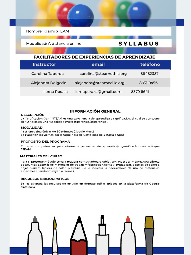 Certificación Gami STEAM Online 40h | PDF | Evaluación | Cognición