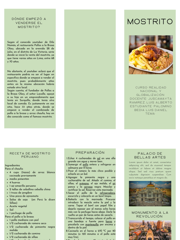 MOSTRITO | PDF | Comida y bebida | Preparación de comida y bebida