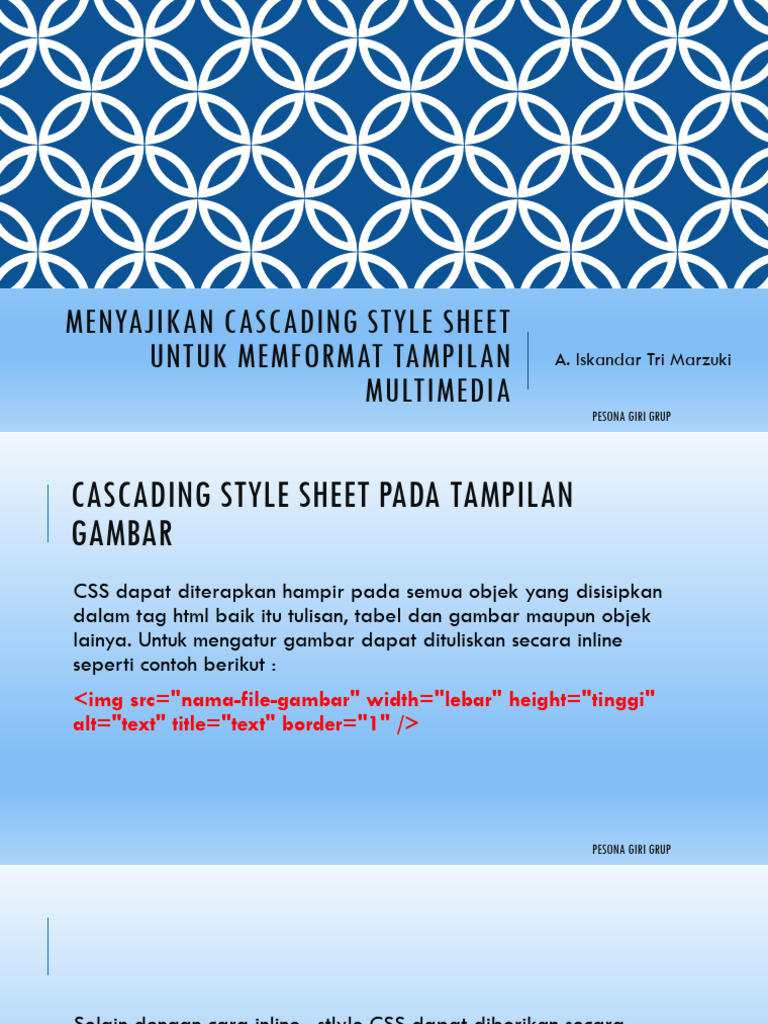 Memformat Multimedia dengan CSS | PDF