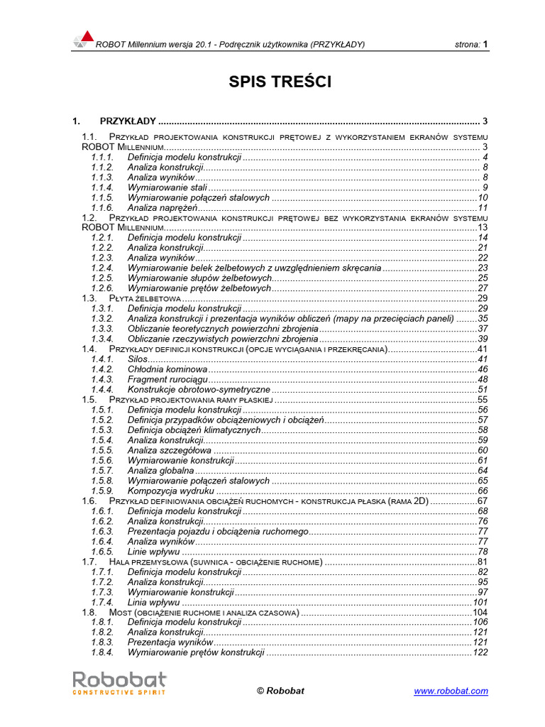ROBOT Podr Przyklady 201 | PDF