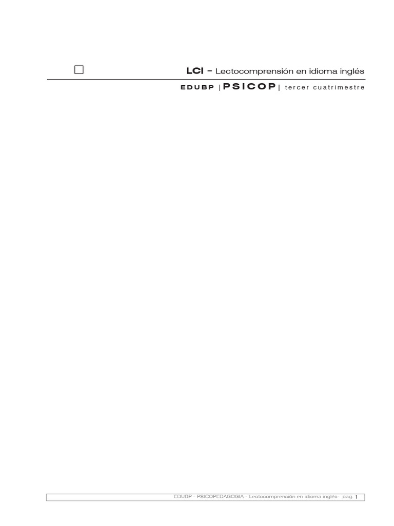 LCI | PDF | Gramática | Escritura