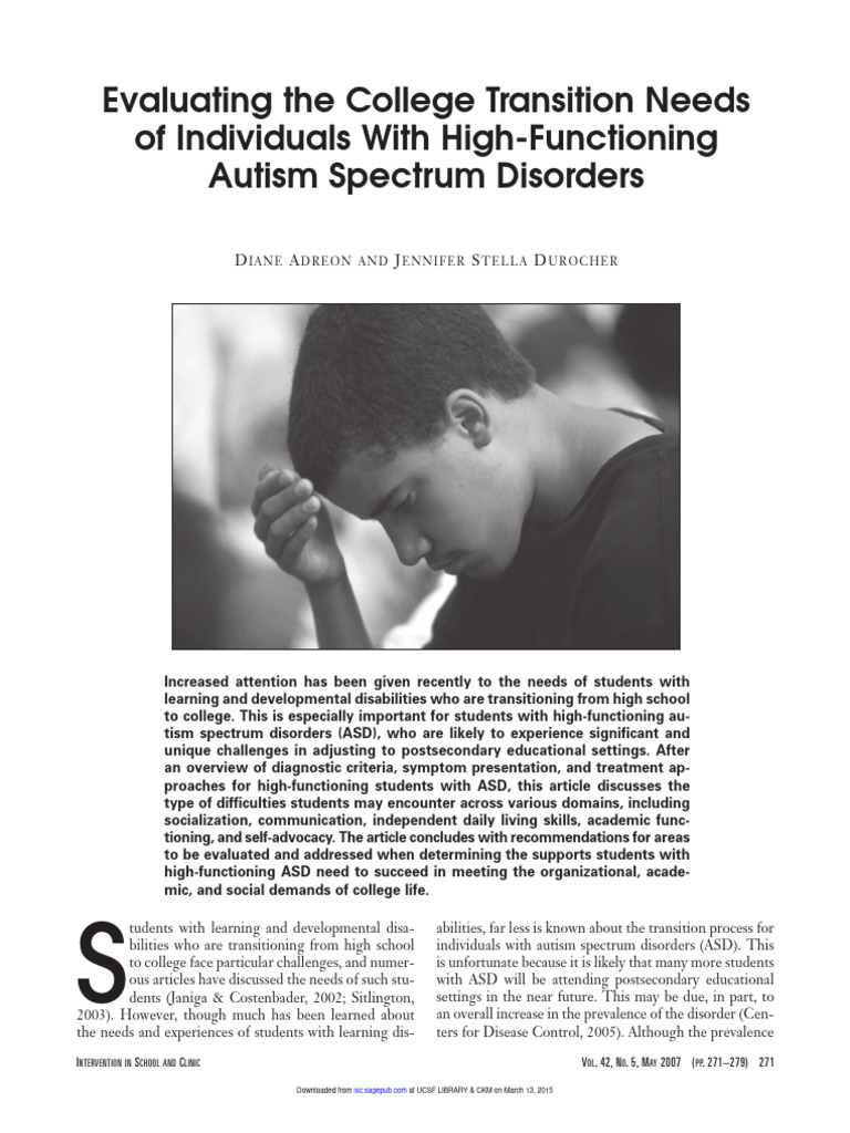 Adreon 2007 | PDF | Autism Spectrum | Asperger Syndrome