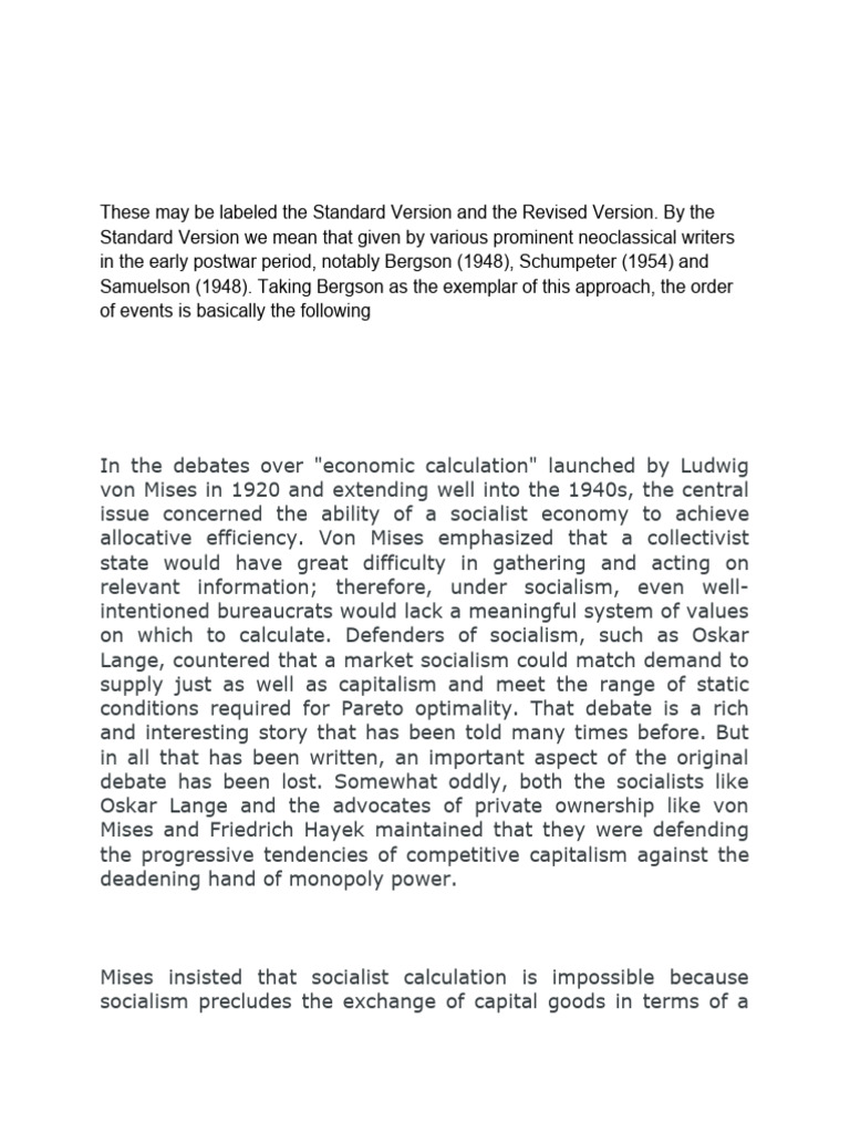 Economic Calculation | PDF | Value (Economics) | Capitalism