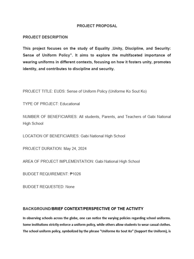 School Uniform Policy | PDF | Policy | Disciplines