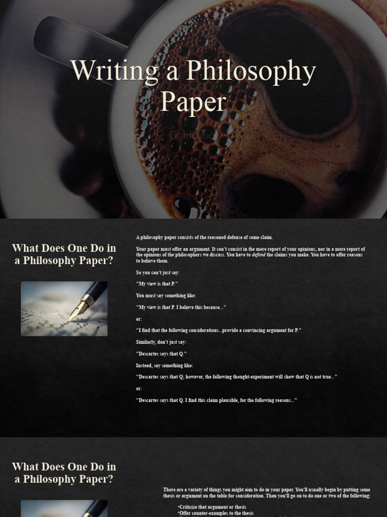 Writing Philosophy Papers Guide | PDF | Reason | Thought