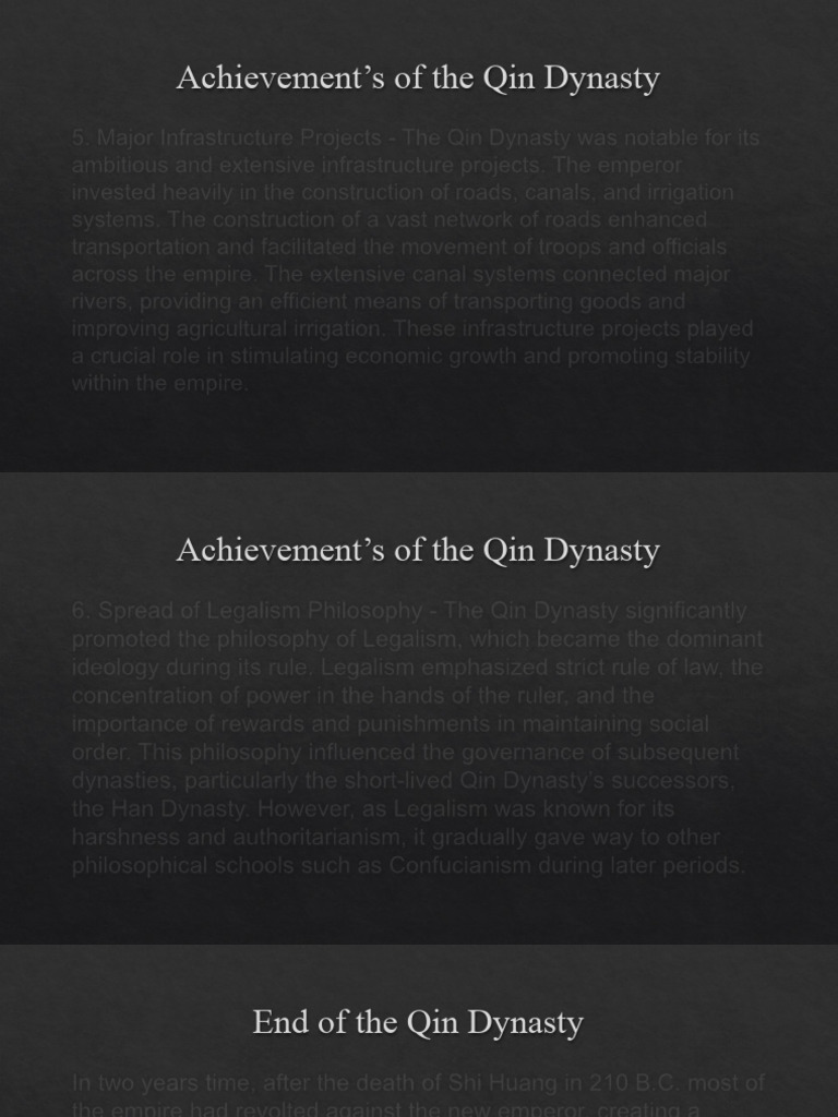 The Qin Dynasty Part 3 | PDF | History