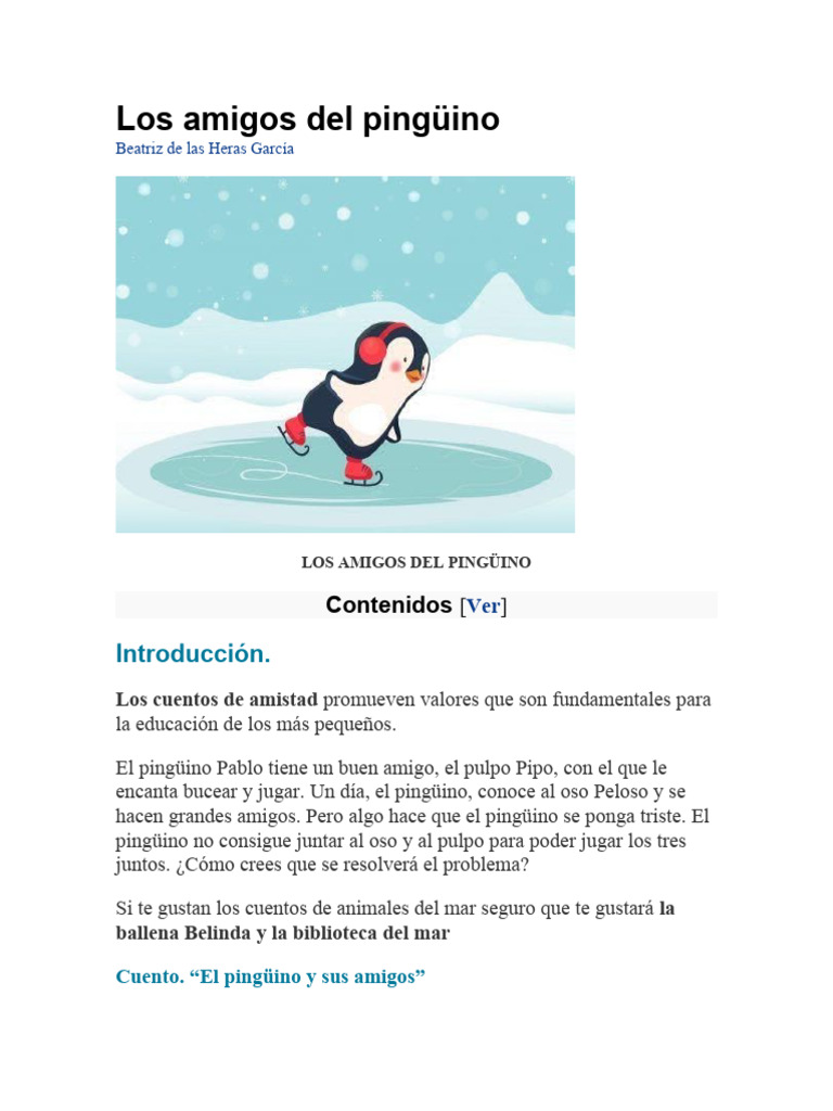 El pingüino y sus amigos | PDF | Arte | Novela negra, policíaca y suspenso