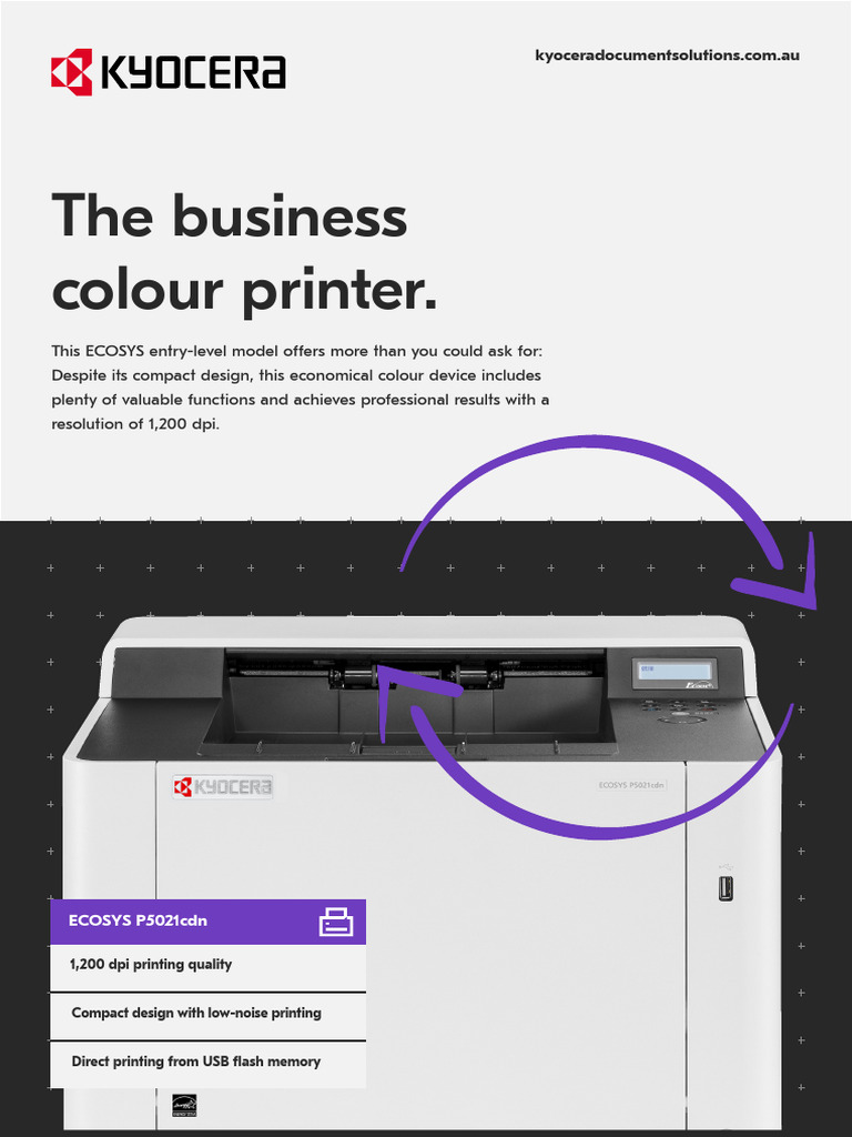 ECOSYS P5021cdn Datasheet 2021 | PDF | Printer (Computing) | Operating System