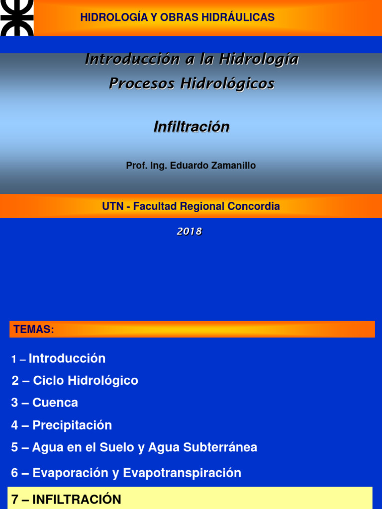 5 Hidrología Infiltración | PDF | Hidrología | Agua