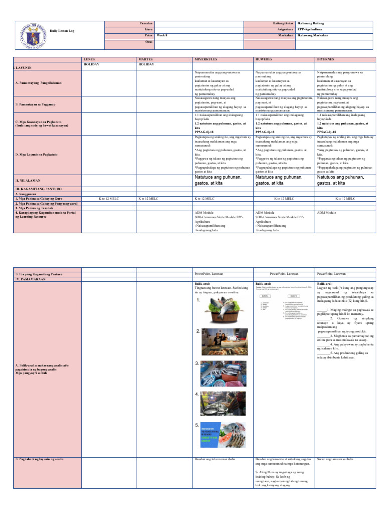 DLL WEEK 8 EPP | PDF