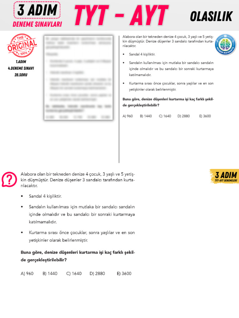 3adim Tyt-Ayt Olasilik | PDF