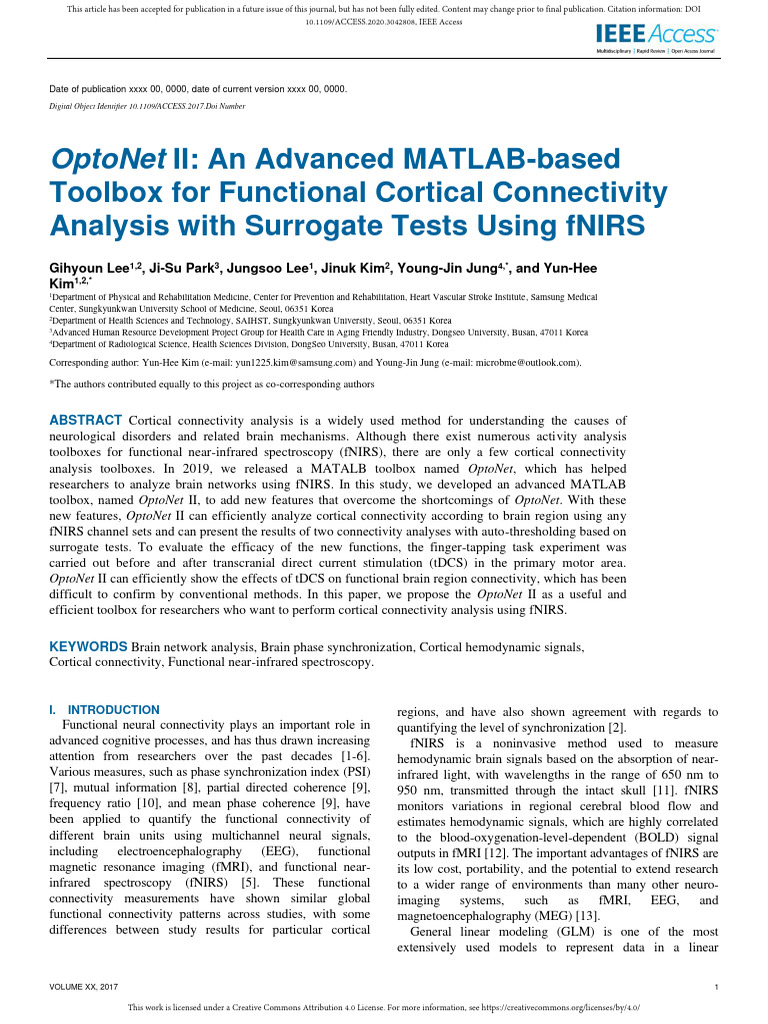 OptoNet II An Advanced MATLAB-based Toolbox For Fu | Download Free PDF | Functional Magnetic ...