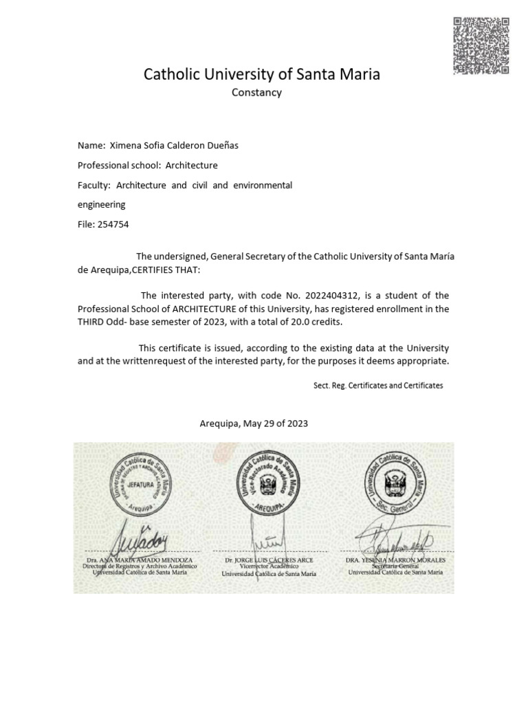 Constancia en Ingles | PDF