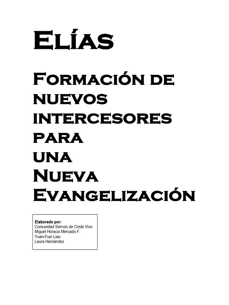 Formación de Intercesores para Evangelizar | PDF | Intercesión | Oración