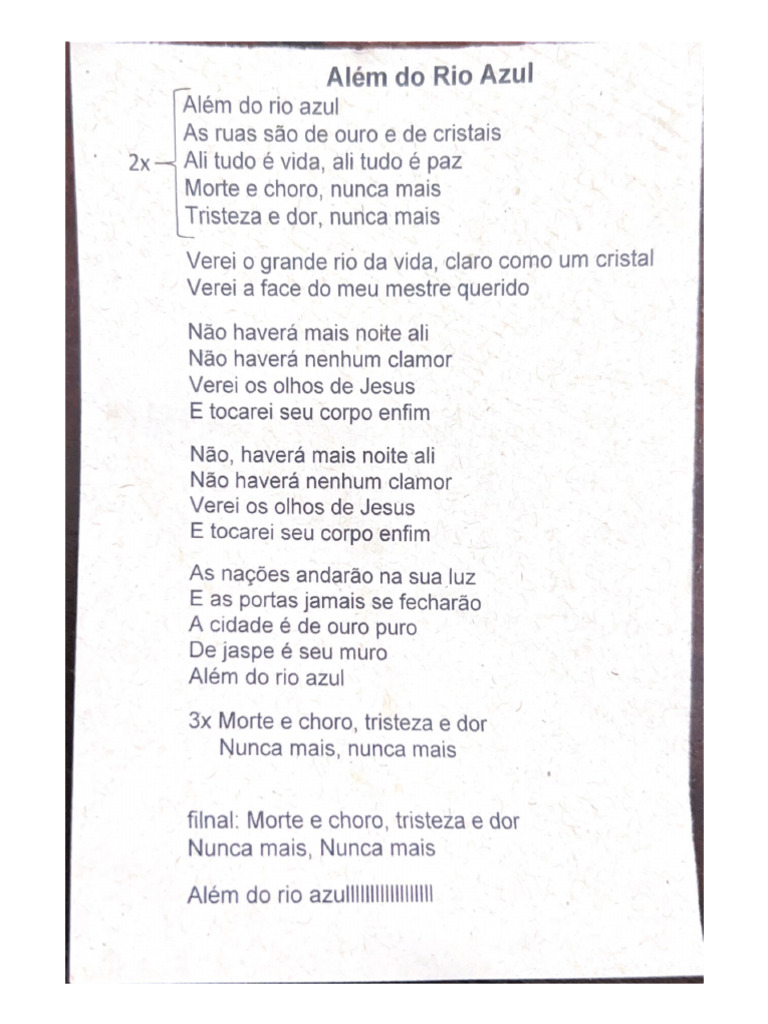 Além Do Rio Azul | PDF