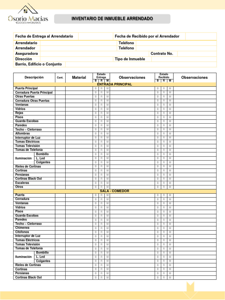 Formato Inventario V 2.0 Apartaestudio | PDF | Equipo | Ingeniería de Edificación