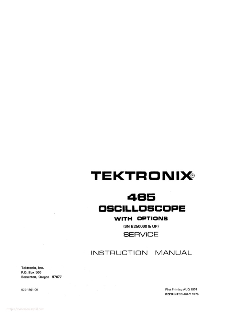 Tek 465 | PDF