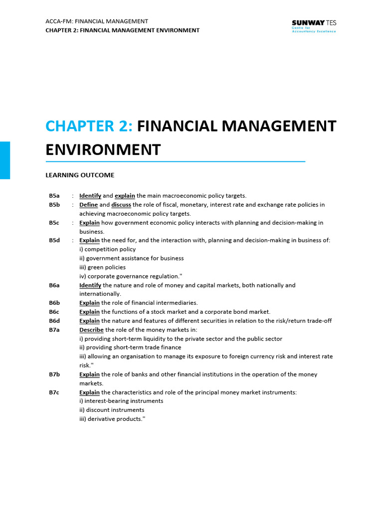 ACCA FM Chapter 2 Study Guide | PDF | Bonds (Finance) | Securities (Finance)