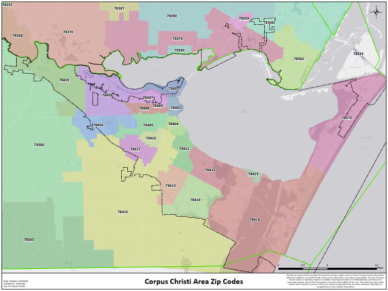 Corpus Christi Zip Code Regional | PDF | Geographical Technology ...
