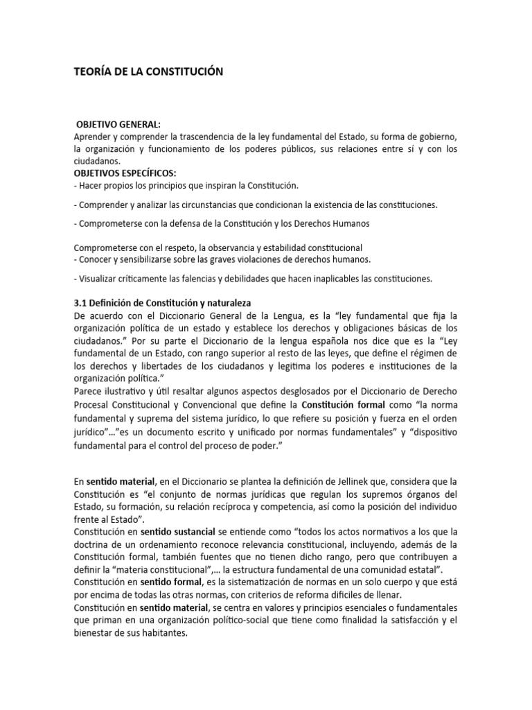 Teoría De La Constitución Pdf Constitución Estado Política