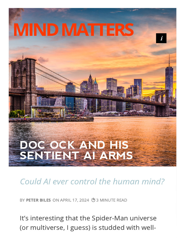 Ock and His Sentient AI Arms - Mind Matters | PDF