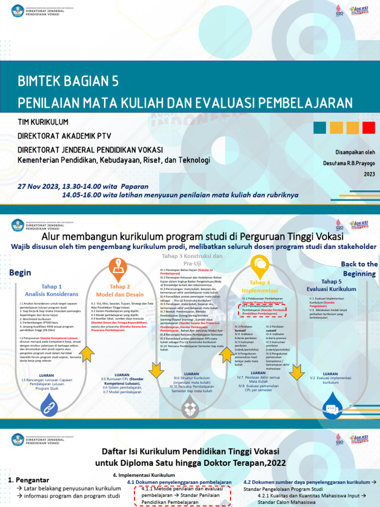 Dok 5 BIMTEK KURIKULUM 2023 - PENILAIAN - PNK - Deta | PDF